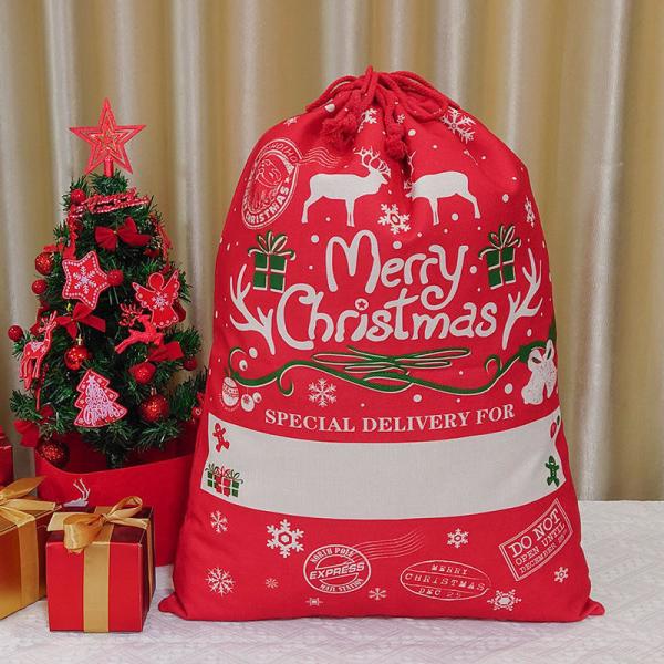 Quality Newest Fashinable 2024 Christmas Gifts Bag Santa Sacks Drawstring Bag Customized for sale