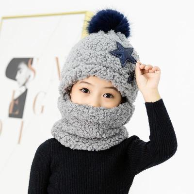 China Applicable Scene Autumn and Winter Cute Children Cartoon Scarf Hat for Family Outings for sale