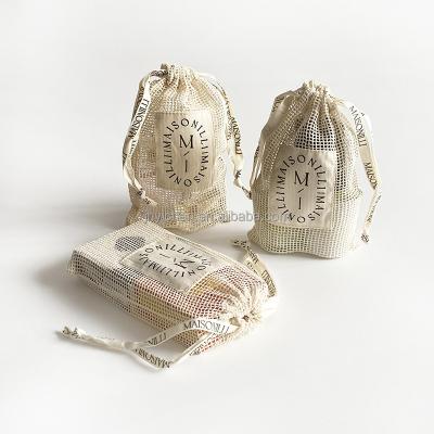 China Reusable Organic Cotton Soap Set Gift Bags With Drawstring Must-Have for Green Living for sale