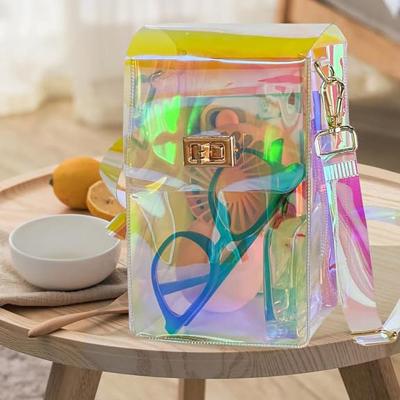 China 2024 Summer Transparent Women Hand Bag Jelly Square Chain Bag for Casual Tote Sale for sale