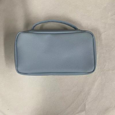 Cina Moda grande borsa trucco impermeabile pelle sacchetto igienico grande piatto portatile tasche interne borsa cosmetica personalizzata per le donne in vendita