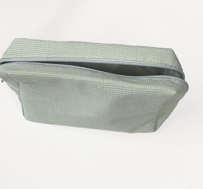 Cina Borsa di trucco a strisce in corduroy per donne di moda. in vendita