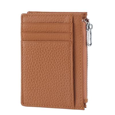 China Benutzerdefiniertes Logo akzeptiert Neues Minimalistisches Front Tasche RFID Wallet Kartenhalter für Männer zu verkaufen