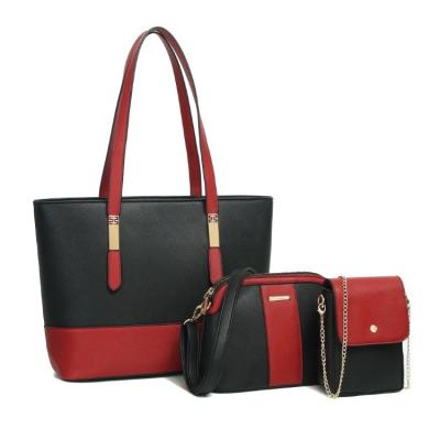 Cina Lettera di moda stampata Borsa di cotone per donne grande capacità Set di borsa a mano in tre pezzi in vendita