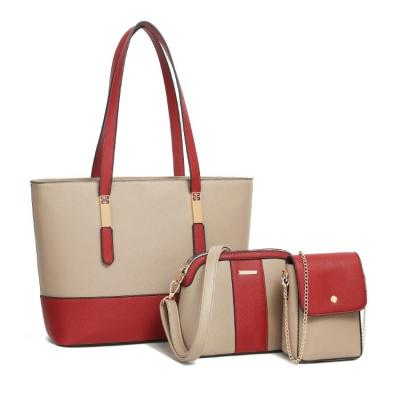 Cina Lettera di moda stampata Borsa di cotone per donne grande capacità Set di borsa a mano in tre pezzi in vendita