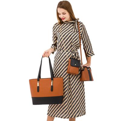 Cina Lettera di moda stampata Borsa di cotone per donne grande capacità Set di borsa a mano in tre pezzi in vendita