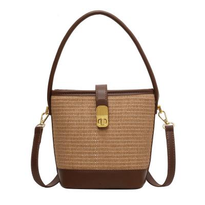 China None Decoration Woven Basket Tote Bags Custom Designer Handbags for Ladies and Girls for sale