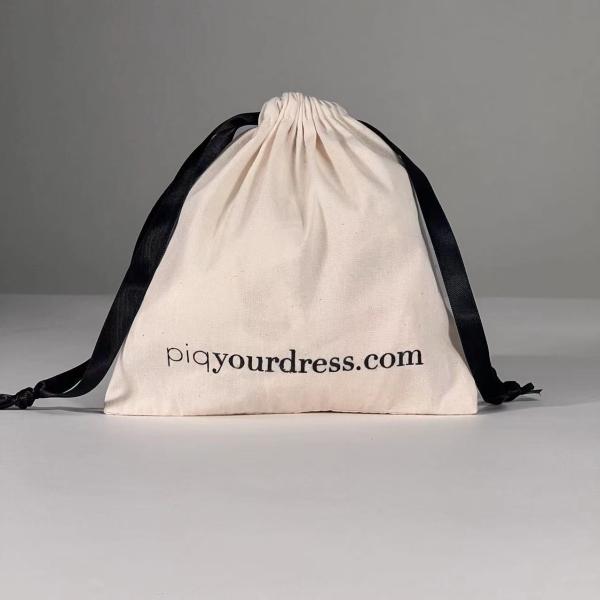 Gifts Custom Size Small Large White Muslin Pouch Jewelry Canvas Cotton Drawstring Bag