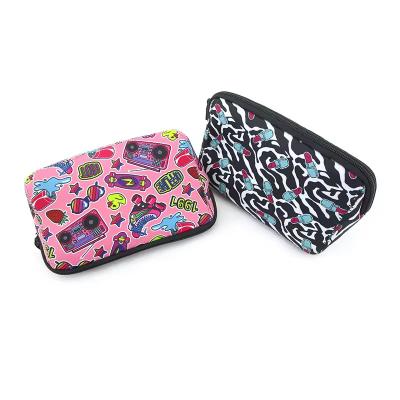 Cina Logo personalizzato Neoprene Sublimazione Borsa Cosmetica Borse di trucco per borse da mano per donne in vendita