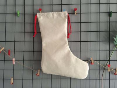 중국 수블리메이션 빈크 산타 팩 크리스마스 양말 폴리에스테르 배열과 함께 드래그 스트링 가방 판매용