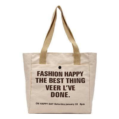 중국 오픈 클로저 패션 스타일 맞춤형 인쇄 캔버스 쇼핑 가방 큰 면 토트 가방 판매용