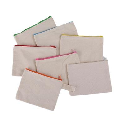 Bag Organization Made Easy with Customized Logo Natural Cotton Canvas Jewelry Pouches