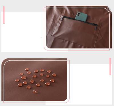 China Eco-Friendly Leather Material Multi-function Kitchen Leather Apron for Daily Life Uniform for sale