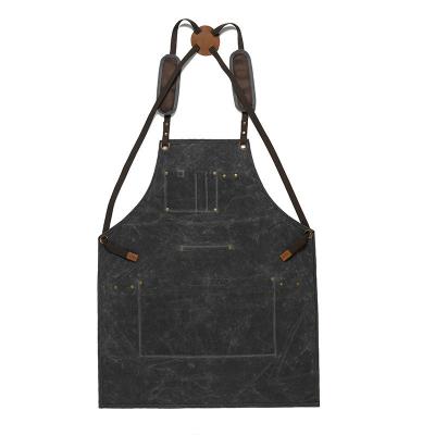 China Custom Heavy Duty Canvas Tool Apron for Working and Chef Cooking BBQ Newest Fashinable for sale