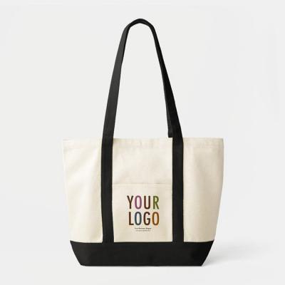 China Organic Reusable Foldable Custom Design Print Cotton Canvas Tote Bag for Shopping for sale