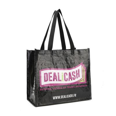 中国 カスタムサイズ ファッション トートバッグ 多色のロゴプリント ラミネート PP織物 販売のため