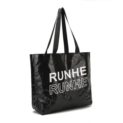 中国 カスタムサイズ ファッション トートバッグ 多色のロゴプリント ラミネート PP織物 販売のため