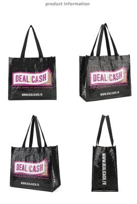 中国 カスタムサイズ ファッション トートバッグ 多色のロゴプリント ラミネート PP織物 販売のため