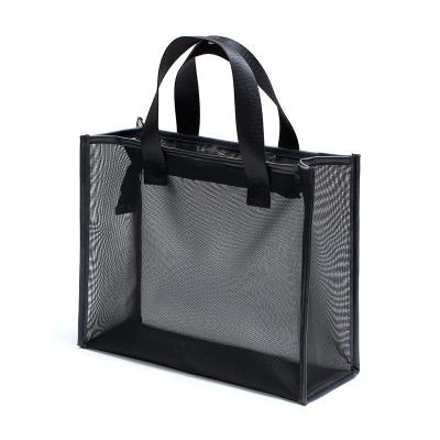 China Custom Logo Tote Bag Large Market Grocery Shopper Gift Beach Net Nylon Mesh Shopping for sale