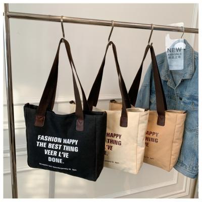 中国 オーダーメイド ロゴ レター 綿 キャンバス トート バッグ ポリエステル コーティング と 大容量 販売のため