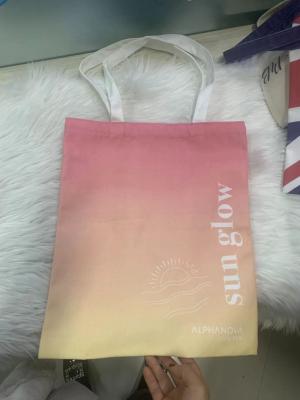 中国 大型綿のキャンバス トートバッグ ポケットとジッパー ストロークのパターン 販売のため