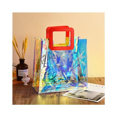 中国 旅行用・出荷用レーザーホログラフィック アイリスセントPvC ショルダービーチ トートバッグ 販売のため