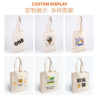 China Customizable Size Fashion Style Canvas Tote Bag Other Pattern Type Plain Custom Canvas Bag for sale