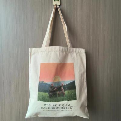 중국 캔버스 쇼핑백 로고로 일반 맞춤식 수블리메이션 빈크 백색 폴리에스터 토트백 판매용