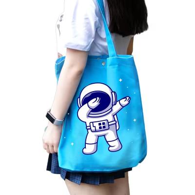 중국 최신 패션 스타일 맞춤 쇼핑 가방 캔버스 토트 가방 풀 컬러 인쇄 판매용