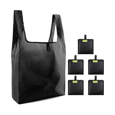 중국 중간 크기의 리프 스톱 재사용 가능한 접기 가능한 접기 가능한 토트 쇼핑 가방 사용자 정의 가능한 디자인 판매용