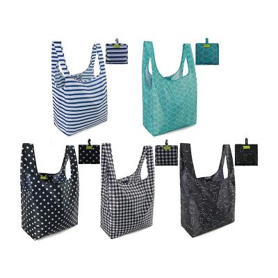 중국 중간 크기의 리프 스톱 재사용 가능한 접기 가능한 접기 가능한 토트 쇼핑 가방 사용자 정의 가능한 디자인 판매용