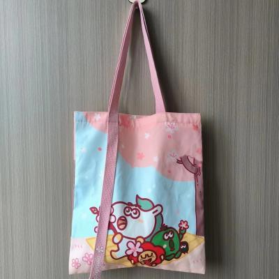 중국 사용자 지정 인쇄 로고 여성 캔버스 솜 토트 가방 소프트 루프 스타일과 중간 크기 판매용