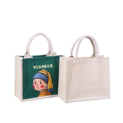 China Extra Large Custom Logo Printed Waterproof Laminated Canvas Tote Bag for Hard Handbag for sale