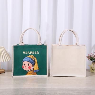 중국 엑스트라 대형 사용자 지정 로고 인쇄 물 막 래미네이트 캔버스 토트 가방 판매용