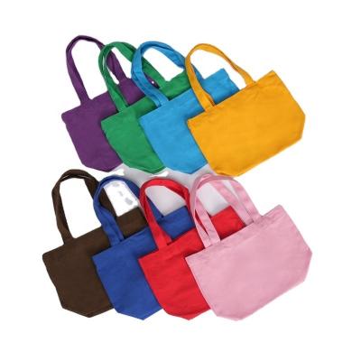 중국 맞춤형 컬러 캔버스 면화 핸드백 미니 토트 쇼핑백 판매용