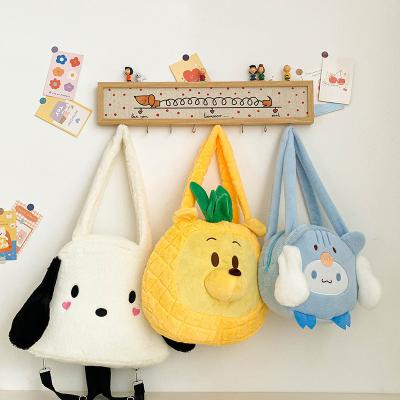 Cina Borsa da shopping a base di peluche con logo personalizzato, borsa da mano per donne per la promozione dei regali natalizi in vendita