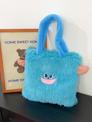 Cina Borsa da shopping a base di peluche con logo personalizzato, borsa da mano per donne per la promozione dei regali natalizi in vendita