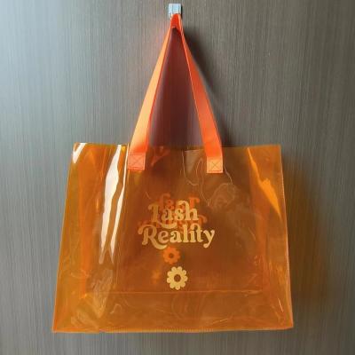 China Logotipo personalizado Bolsa de plástico de PVC transparente de alta transparencia para publicidad impermeable en venta