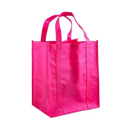 China Custom Logo Printed Non Woven Fabric Tote Bag for Grocery Shopping and Promotion for sale