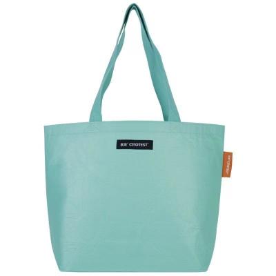 중국 직물 쇼핑 RPET 토트 가방 사용자 지정 로고 인쇄 및 친환경 재료 판매용