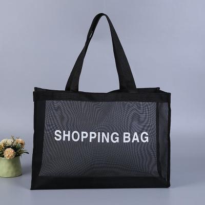 중국 핸들형 대형 용량 매시 쇼핑 토트 가방 판매용