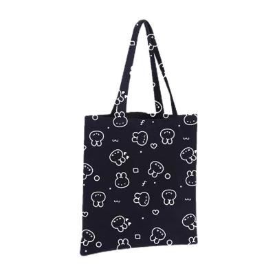 중국 편지 인쇄 유기 캔버스 면화 식료품 재사용 광고용 어깨 토트 가방 판매용