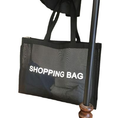 China Mesh Shopping Bag Summer Large Capacity Environmental Beach Bag Gym Yoga Shoulder Tote Bag for sale