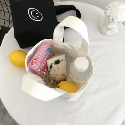 중국 재사용 가능하고 세련된 미니 솜 캔버스 쇼핑 가방 매일 학교 생활용 토트 핸들 가방 판매용