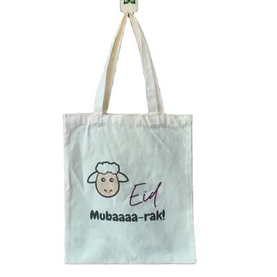 China Diseño personalizado Bolsa de compras de lona plana ecológica con material reciclado en venta