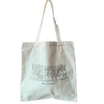 China Diseño personalizado Bolsa de compras de lona plana ecológica con material reciclado en venta