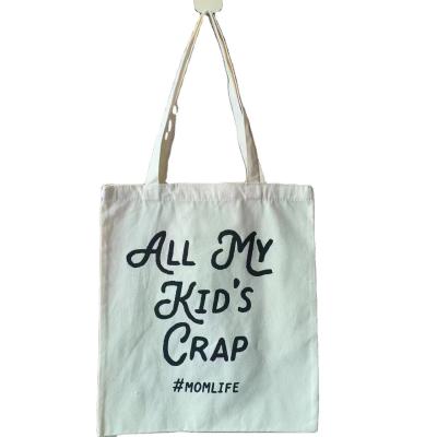 China Diseño personalizado Bolsa de compras de lona plana ecológica con material reciclado en venta