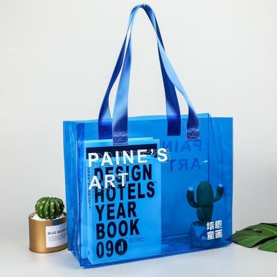 중국 중간 크기의 사용자 지정 로고 맑은 투명한 방수성 PVC 토트 가방 판매용