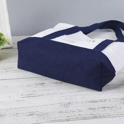 China Bolso de compras de lona de algodón personalizado con cierre de cremallera en venta