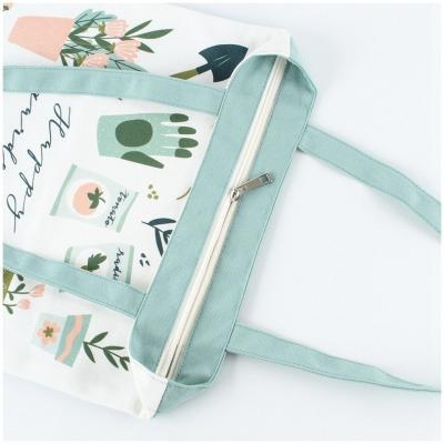 중국 손잡이 스타일 맞춤 인쇄 된 면화 캔버스 쇼핑 토트 가방 에코 식료품 로고 판매용